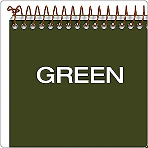 Ampad Gold Fibre Steno Book, 6" x 9", Gregg Rule, Green Cover, 100 Sheets (20-806R)