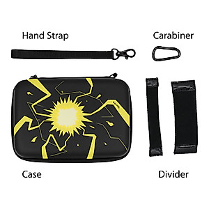 Rayvol Carrying Case for Pokemon Trading Cards, Fits up to 400 Cards, Card Holder with Hand Strap & Carabiner, Black