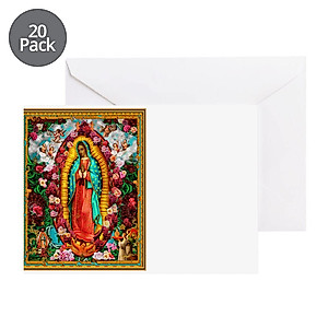 CafePress Our Lady Of Guadalupe Greeting Cards Greeting Card (20-pack), Note Card with Blank Inside, Birthday Card Matte