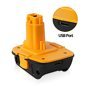 DSANKE DCA1820 Battery Adapter for Dewalt 18V to 20V Adapter, Convert Dewalt 20V Battery DCB205 DCB201 DCB609 for Dewalt 18V Battery DC9096 DC9098 DW9096 DW9099 with USB Port