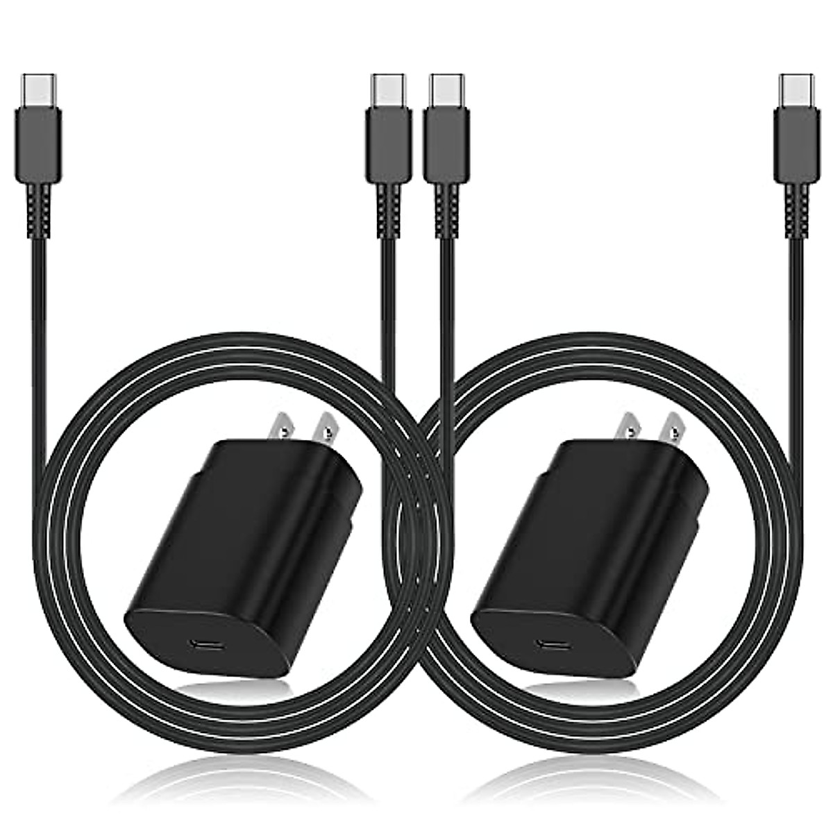 Super Fast Charger Type C, 2Pack 25W USB C Wall Charging Block Adapter and 6ft Android Phone Charger Cable for Samsung Galaxy S23 Ultra/S23/S23+/S22/S22 Ultra/S22+/S22 Plus/S21/Note 20 Ultra/Note10+