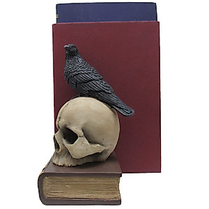 World of Wonders Forgotten Lore Poe 7.15" Bookend Gothic Themed Decor Figurine Bookend to Organize Books, Novels, and Magazines Inside Your Home and Office