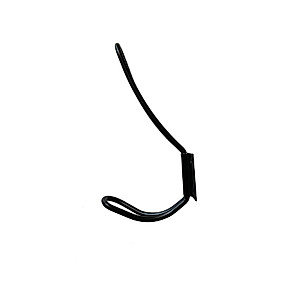 Mokife Wire Coat Hooks Black, 5 Pack Rustic Wall Hooks Heavy Duty Double Prong Wall Mounted Entryway Hook for Hanging Clothes Jackets Robes Towels Hats Keys Bags