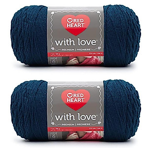 Red Heart with Love Peacock Yarn - 2 Pack of 198g/7oz - Acrylic - 4 Medium (Worsted) - 370 Yards - Knitting/Crochet