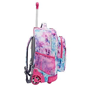 Travelers Club Rolling Backpack, Tie Dye, 18 Inch