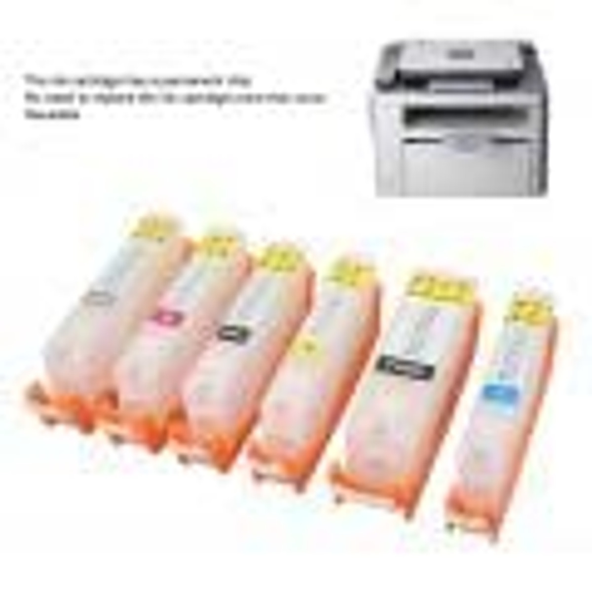 FTVOGUE 5PCS Ink Cartridge, Reusable Printing Ink Cartridge PGBK BK C M Y 5 Color for Printing (970-971)