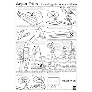 Aqua Plus Inflatable Stand Up Paddle Board High Pressure Double Action SUP Pump (Black, 63cm)