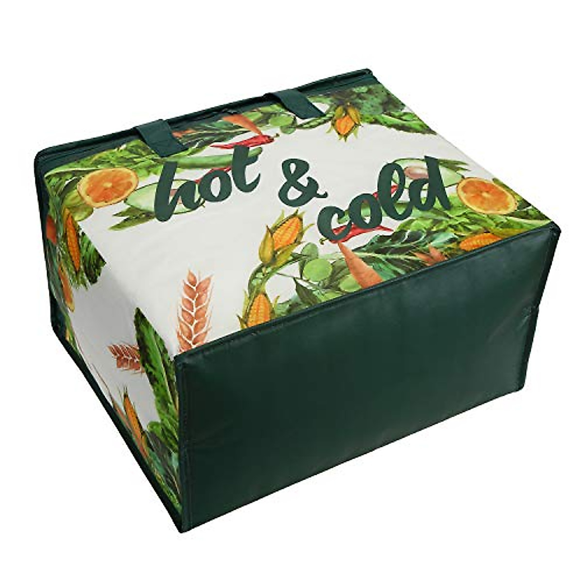 Bekith 4 Pack Insulated Reusable Grocery Bag, X Large Cooler Bags, Shopping Tote with Zippered Top for Hot and Cold Food Transport, Wine Tote, Drinks Carrier, Stands Upright, Collapsible