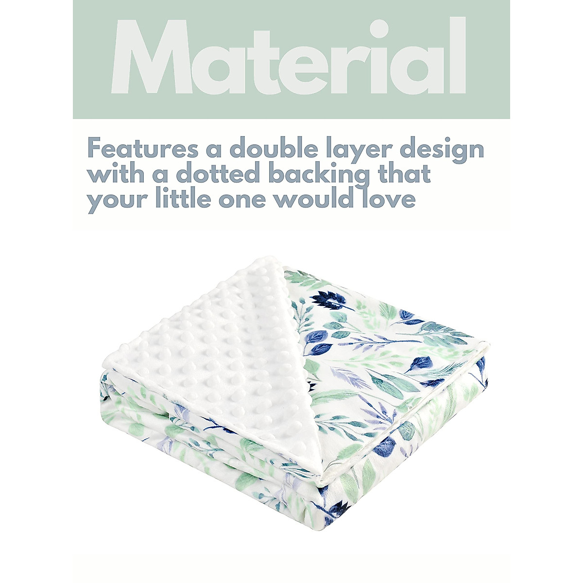 Terriboo Minky Baby Bed Blanket Newborn Mink Blanket Double Layer with Dotted Backing (Animal)