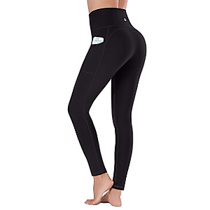 Ewedoos Womens Yoga Pants High Waisted Leggings with Pockets Workout Leggings for Women Tummy Control Compression Pants Black