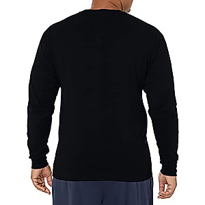 Champion Men's Classic Long Sleeve Tee, Black Small Script, X-Large