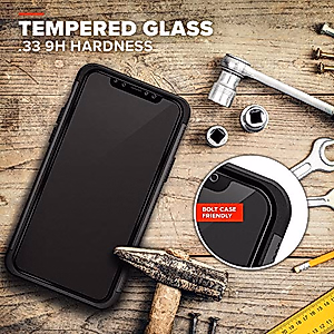 ZIZO Bolt Series iPhone 11 Pro Case - Heavy-Duty Military-Grade Drop Protection w/Kickstand Included Belt Clip Holster Tempered Glass Lanyard - Black