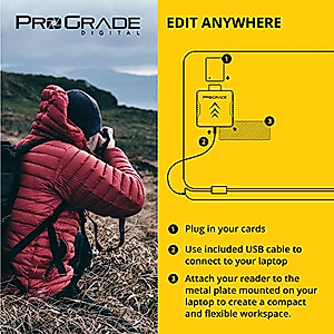 CFexpress Type B and SD UHS-II Dual-Slot Memory Card Reader by ProGrade Digital | USB 3.2 Gen 2 for Professional Filmmakers, Photographers & Content Creators