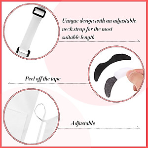 Chuangdi 7 Pcs Halloween Costume Set Include Short Flip Wigs Black Wig, Red Eyeglasses, White Half Apron, White Apron and 3 Pcs Black Fake Mustaches for Cosplay