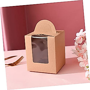 UPKOCH 24pcs Cupcake Boxes Pastry Box Mini Cake Boxes Mini Muffin Green Paper Cups Cup Cake Box Green Cupcake Boxes Stroopwaffles Handheld Cake Box Dessert Packaging Boxes Small Paper Cup