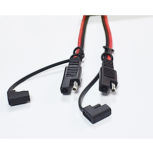 Meiyangjx SAE Extension Cable with Dust Cap - 14 AWG SAE to SAE Power Automotive Extension Cable Quick Disconnect Wire Harness SAE Connector (6.5ft/2m)