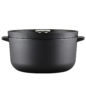 KitchenAid Seasoned Cast Iron Dutch Oven/Casserole, 6 Quart - Black
