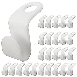 maxin 60 Hanger Connector Hooks, Hanger Extension, Closet Organizer, Space Saving Mini Closet Hanger Organizer (White)
