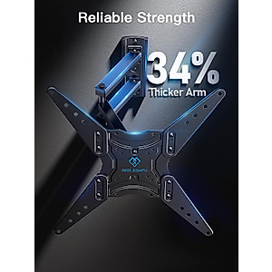 PERLESMITH Full Motion TV Wall Mount for 26-55 Inch TVs with Articulating Arms Swivels Tilt Extension - Wall Mount TV Brackets VESA 400x400 Fits LED LCD OLED 4K TVs Up to 70 lbs