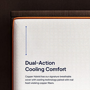 Nectar Premier Copper Hybrid Cal King Mattress 14 Inch - Medium Firm Memory Foam - Steel Springs - Dual Action Cooling Technology - 365-Night Trial - Forever Warranty, White