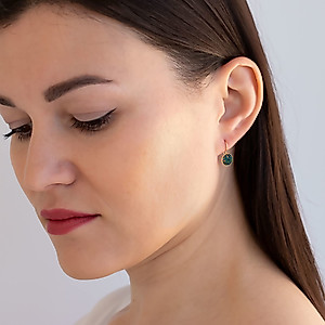 14K Gold Black Opal Drop Earrings - October Birthstone Dangle - Solid Yellow Gold Dangle Earrings - Dainty Handmade Wedding Jewelry - Perfect Bridal or Graduation Gift