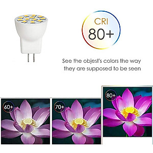 Makergroup MR8 LED Light Bulbs 2W 12V Gu4.0 Bi-pin LED Bulbs Warm White 2700K-3000K for Outdoor Low Voltage Landscape Lighting and Tree Lights 2W 4-Pack