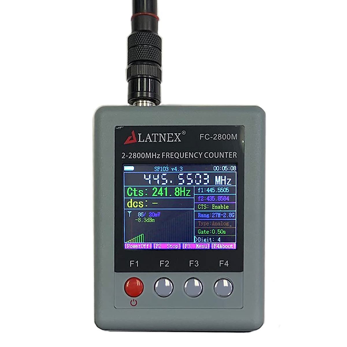 FC-2800M Frequency Counter for Ham Radio CB - High Sensitivity with CTCCSS DCS Decoder for The VHF & UHF - CB Continuous Carrier Signal, Walkie-Talkies, DMR Radio