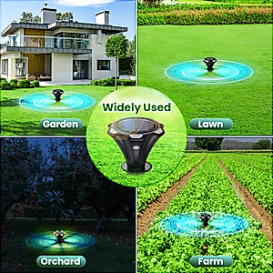 Lookatool Solar Mole Repellent Ultrasonic, Gopher Repeller with LED Night Light, Vole Deterrent Outdoor Waterproof, Snake Chipmunk Sonic Spike Stakes in Yard, Lawn, Garden, 4 Pack, Black