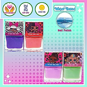 L.O.L Surprise! Townley Girl Train Case Cosmetic Makeup Set Includes Lip Gloss, Eye Shimmer, Nail Polish, Hair Accessories & More! for Kids Girls, Ages 3+ Perfect for Parties, Sleepovers & Makeovers