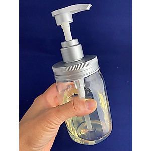 Yesland 6 Pack Pump Bottles Dispenser - 16 Oz Plastic Lotion Dispenser Containers with Pump for Shampoo, Lotion, Liquid Soap, Face Cream and Moisturizer - BPA Free