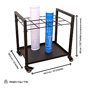 Blueprint Holder | Organize Your Space | Blueprint Storage for Architects, Engineers, Designers | Architectural Plan Storage | Blueprint Organizer for Large & Small Files | Portable Tube Storage Box