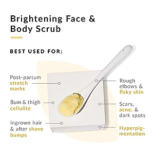 Exfoliating Body Scrub for Men and Women | Turmeric Scrub and Sea Salt Scrub Body Exfoliator with Collagen and Coconut Oil | Hydrating Face Scrub Foot Scrub and Dead Skin Remover for Body Care