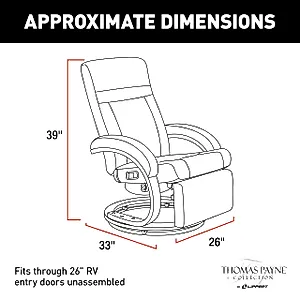 Thomas Payne RV Euro Recliner with Footrest -Vinyl Altoona