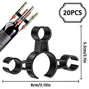 20 Pieces Three Holes Champagne Bottle Sparkler, Champagne Bottle Clips, Double Holder for Bottle Service, for Kitchen Party Table Top