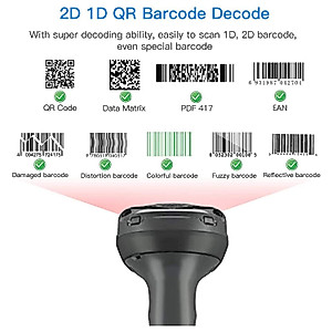 Zebra DS4608-SR Standard Range 1D 2D Handheld Wired USB Barcode Scanner, QR Imager Corded Screen Code Reader for POS System - JTTANDS