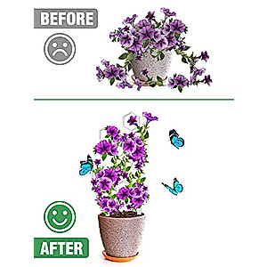 3 Pack Plastic Small Plant Trellis for Climbing Potted Plants- 15.7" × 7.9" Sturdy Honeycomb Shaped Plant Trellis Indoor Non-perishable Houseplant Trellis Starter for Outdoor Garden Flower Support