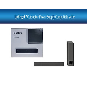 UpBright 19.5V AC/DC Adapter Compatible with Sony HT-MT300 HT-MT300/W HT-MT300/B HT-MT500 MT500 2.1 Channel Compact Soundbar SA-MT300 SAMT300 Active Speaker System Power Supply Cord Battery Charger