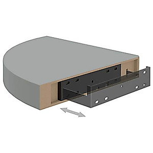 QZZCED Wall Corner Shelves,Wall Mount Corner Shelf,Wall Mounted Display Shelf,Floating Storage Shelf for Kitchen, Bathroom, Living Room,Floating Corner Shelves 4 pcs Gray 9.8"x9.8"x1.5" MDF