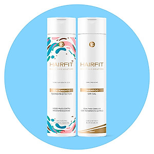 HAIRFIT KIT: Salt-free Repair Shampoo with Aloe Vera and Argan Oil + Thermoprotective Treatment with Collagen and Keratin