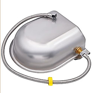 Stainless Steel Automatic Livestock Waterer Dog Water Bowl Feeder Water Dispenser Outdoor Horse Watering Trough Animal Drinking Tank for Dog Cow Cattle Horse Goat Pig Chicken Donkey