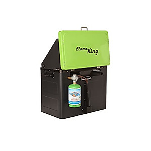 Flame King YSNHT-300 Portable Outdoor Propane Oven Stove Combo for Camping, RV, Tailgating, Trailer, Green/Black