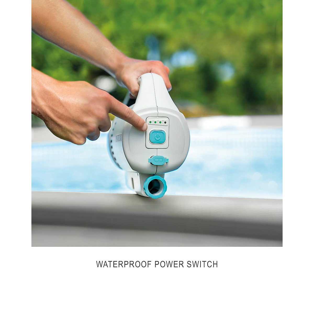 Intex ZR200 Rechargeable Cordless Swimming Pool and Spa Vacuum Cleaner  with Telescoping Handle and 2 Interchangeable Brush Heads