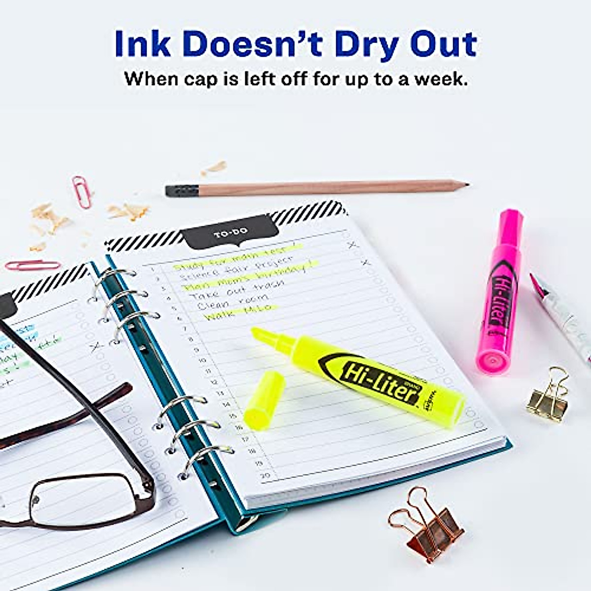 Avery Hi-Liter, Desk Style, Chisel Tip, 24 Pink and Yellow Highlighters, 2-Pack, 48 Total (31448)