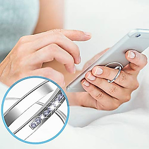 Transparent Phone Ring Holder - Jsoerpay 2 Pack Cell Phone Ring Holder Finger Grip Loop Universal 360 Degree Rotation (Gold & Diamond)