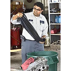 Aluf Plastics 20-30 Gallon Trash Bags - (100 Count) 1.1 MIL (Equiv) Low Density Plastic Garbage Bags - 30" by 36" for Home, Kitchen, Office Commercial Industrial, Black