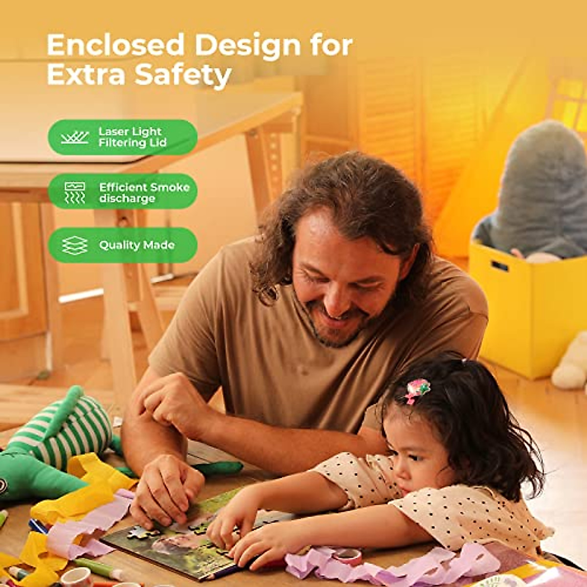 xTool M1 5w Compact 3-in-1 Laser Engraver & Die Cutting Machine with Material Box, Higher Accuracy & Smarter 16MP Auto-Focus, Create Christmas DIY Wood/Metal/Paper/Acrylic/Iron-on/Vinyl, Home Decor