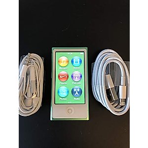 M-Player iPod Nano 7th Generation 16gb Green (Generic Headset and Charging Cord) Packaged in Plain White Box