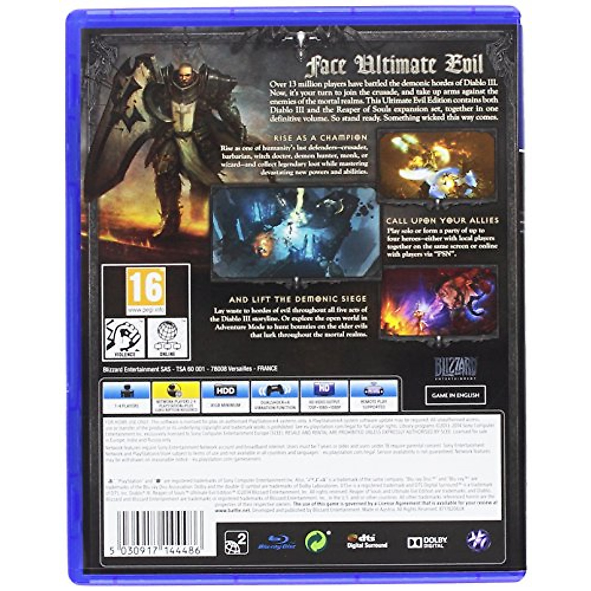 Diablo III 3 Reaper of Souls Ultimate Evil Edition PS4 Playstaiton 4