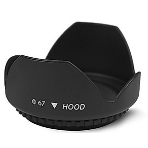 67mm Digital Tulip Flower Lens Hood and 67mm UV Filter for Nikon CoolPix P900, P950 Digital Camera