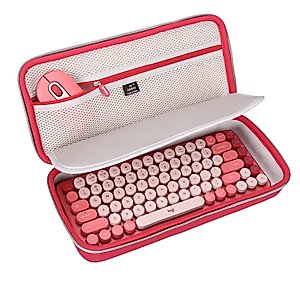 Aproca Red Hard Travel Storage Carrying Case, for Logitech POP Keys Mechanical Wireless Keyboard and POP Wireless Mouse/Keychron K2 Wireless Keyboard